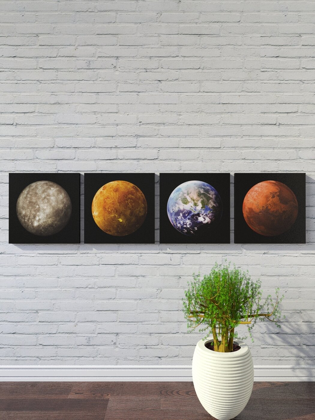 AvalonDecor Модульная картина 30x127 см, 4
