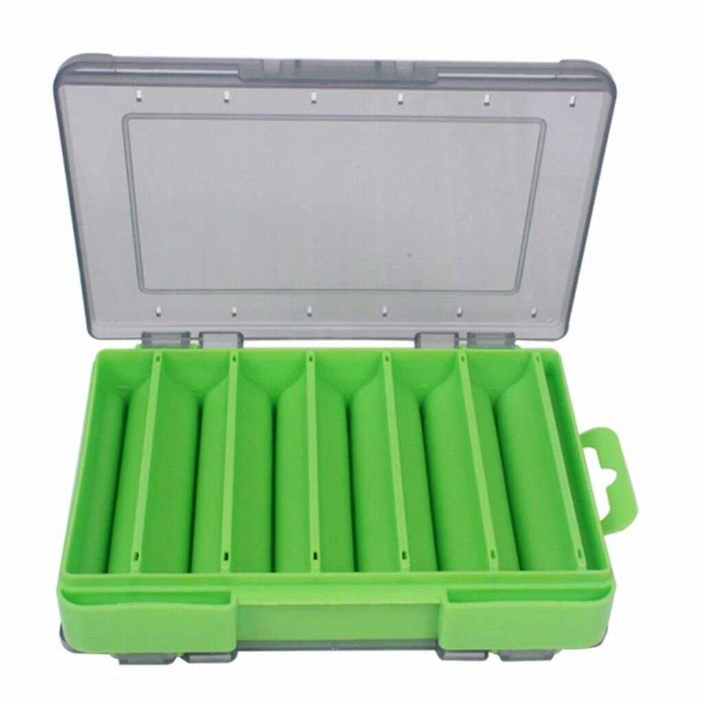 Двусторонняя коробка Luya box plastic rock fishing box small-зеленая