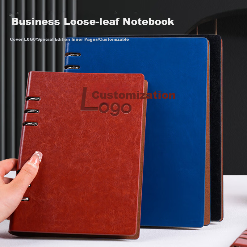 TENGXIONG A5 Soft Cover Notebook 200 Pages Detachable Shell Replaceable Core Student Error Notebook Diary Business Record Customization Red