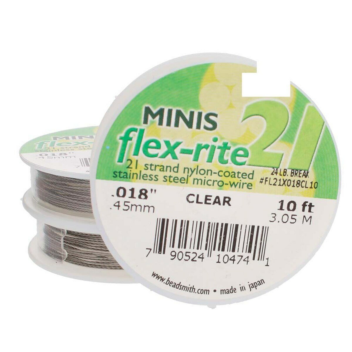 Тросик ювелирный Flex-Rite 21 струна, 0.45мм (0.018in), стальной, катушка 3 метра