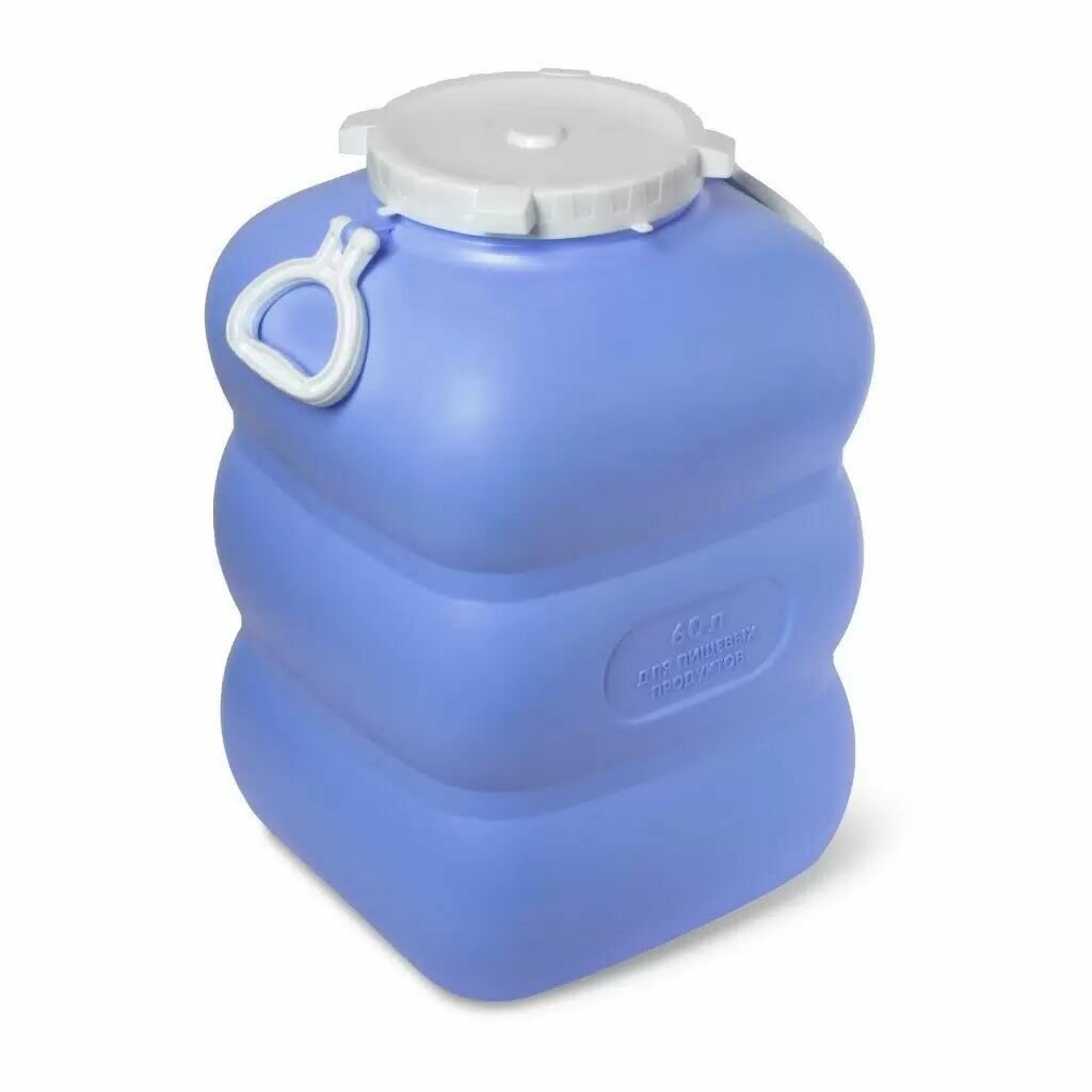 Бочка пищевая MARTIKA Гранде, пластиковая, 60 л, прямоугольная, с ручками, фиолетовая