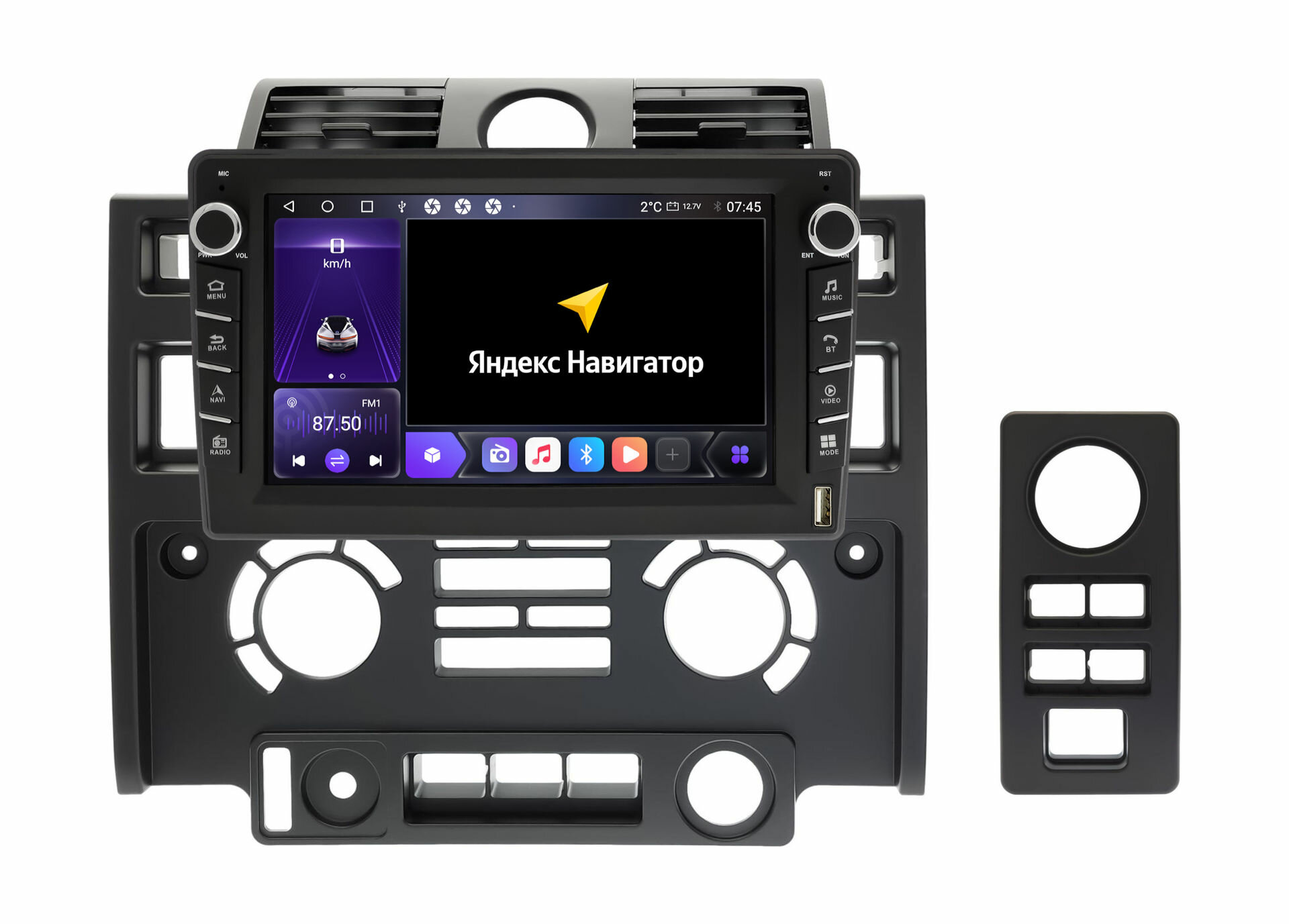 Магнитола Land Rover Defender 2007 - 2016 / 9 дюймов с кнопками, 4/64GB, 8 ядер, DSP, 4G, Android 10 / Wide Media