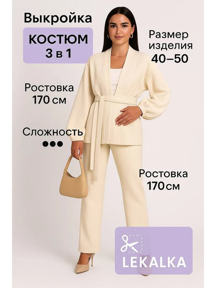 Выкройка Костюм кимоно 3 в 1