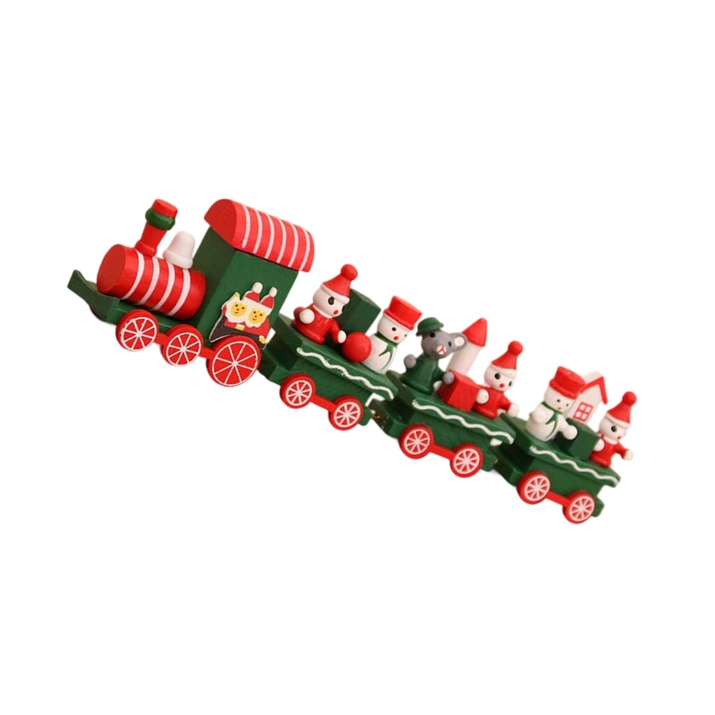 Сезонный деревянный паровоз для подоконников, натуральная отделка, праздничный декор для стола