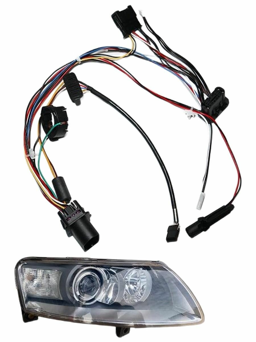 Правая для Audi A6 C6 2005-2010 адаптивная Жгут проводов ксеноновых фар ECE
