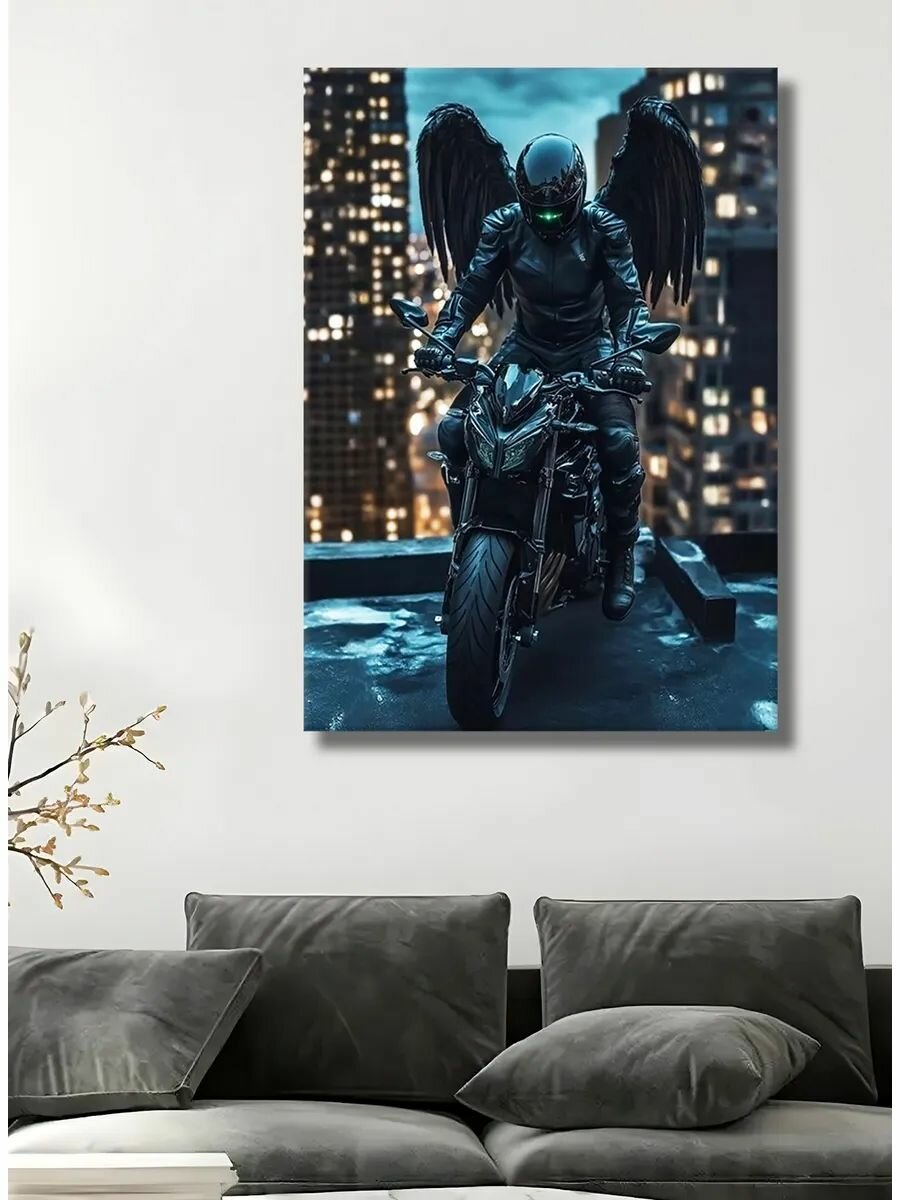 Картина "Тёмный ангел", модульная 50х70см 1шт.