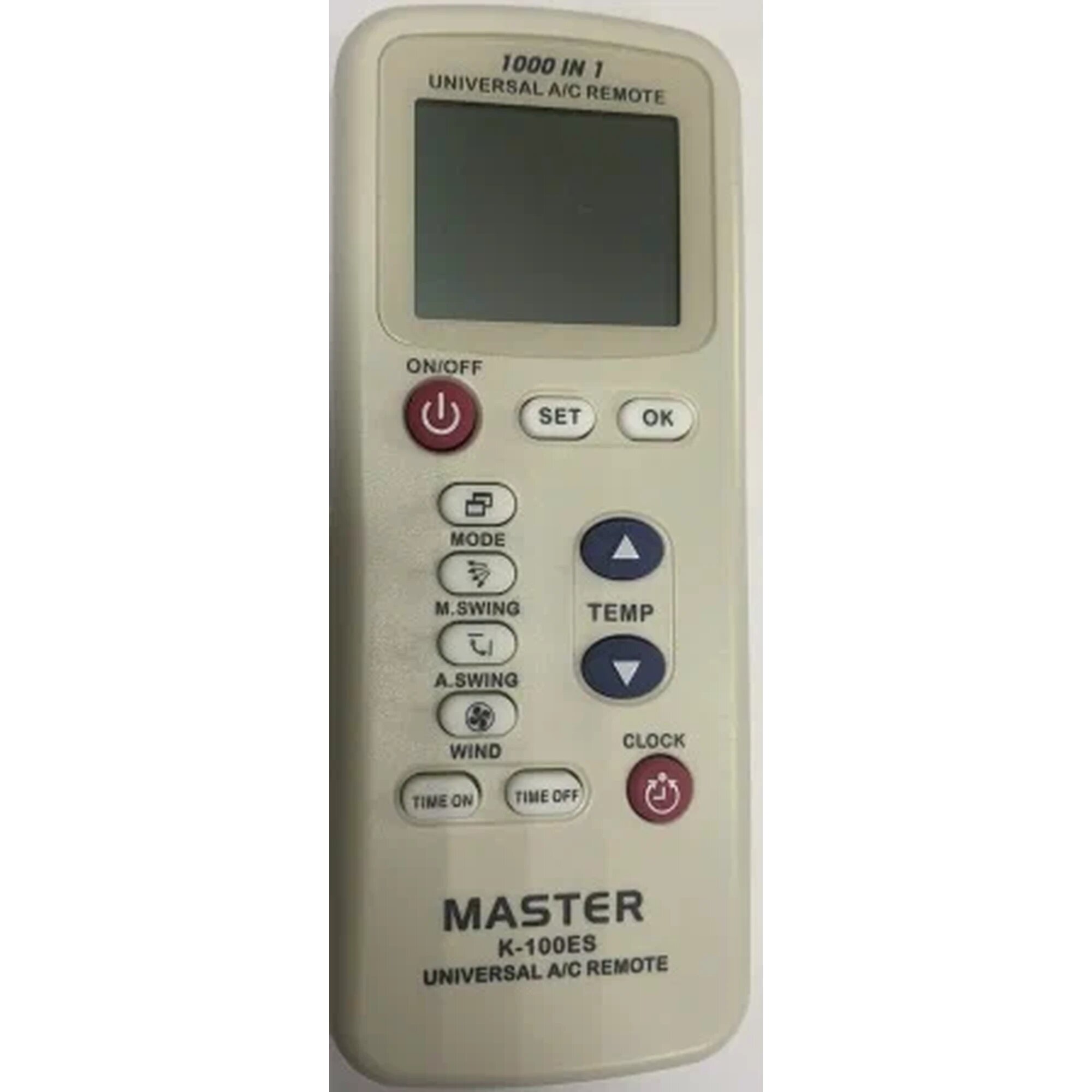 Пульт Master K-100ES, для кондиционеров, универсальный, бежевый