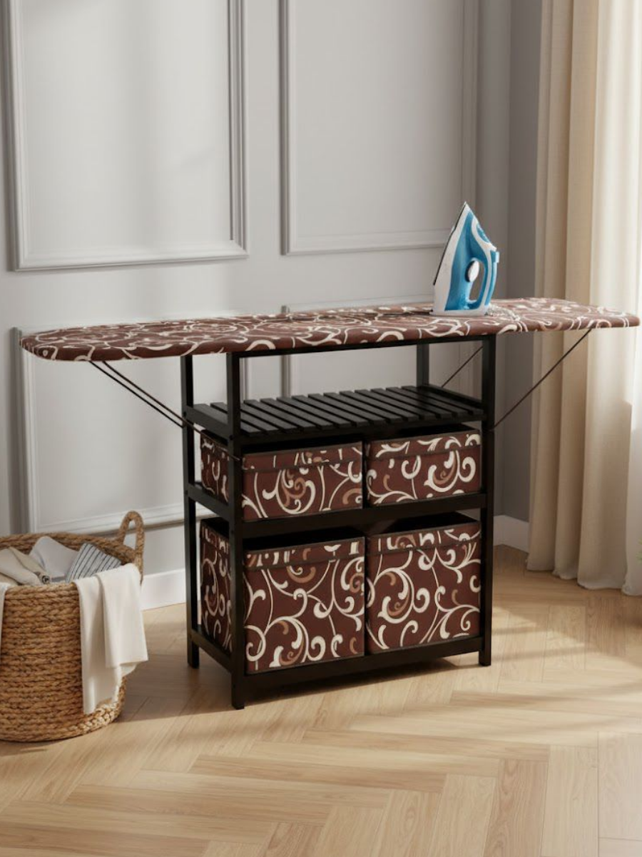 Комод гладильная доска с ящиками из массива, гладильный комод (венге, орех)