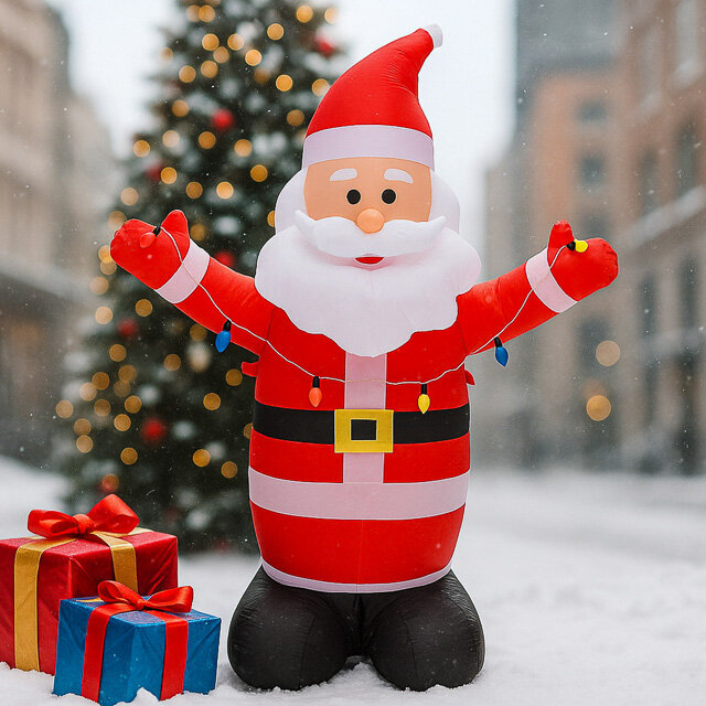 Надувная фигура Дед Мороз 190 см с подсветкой, IP44, Koopman, DH8991020