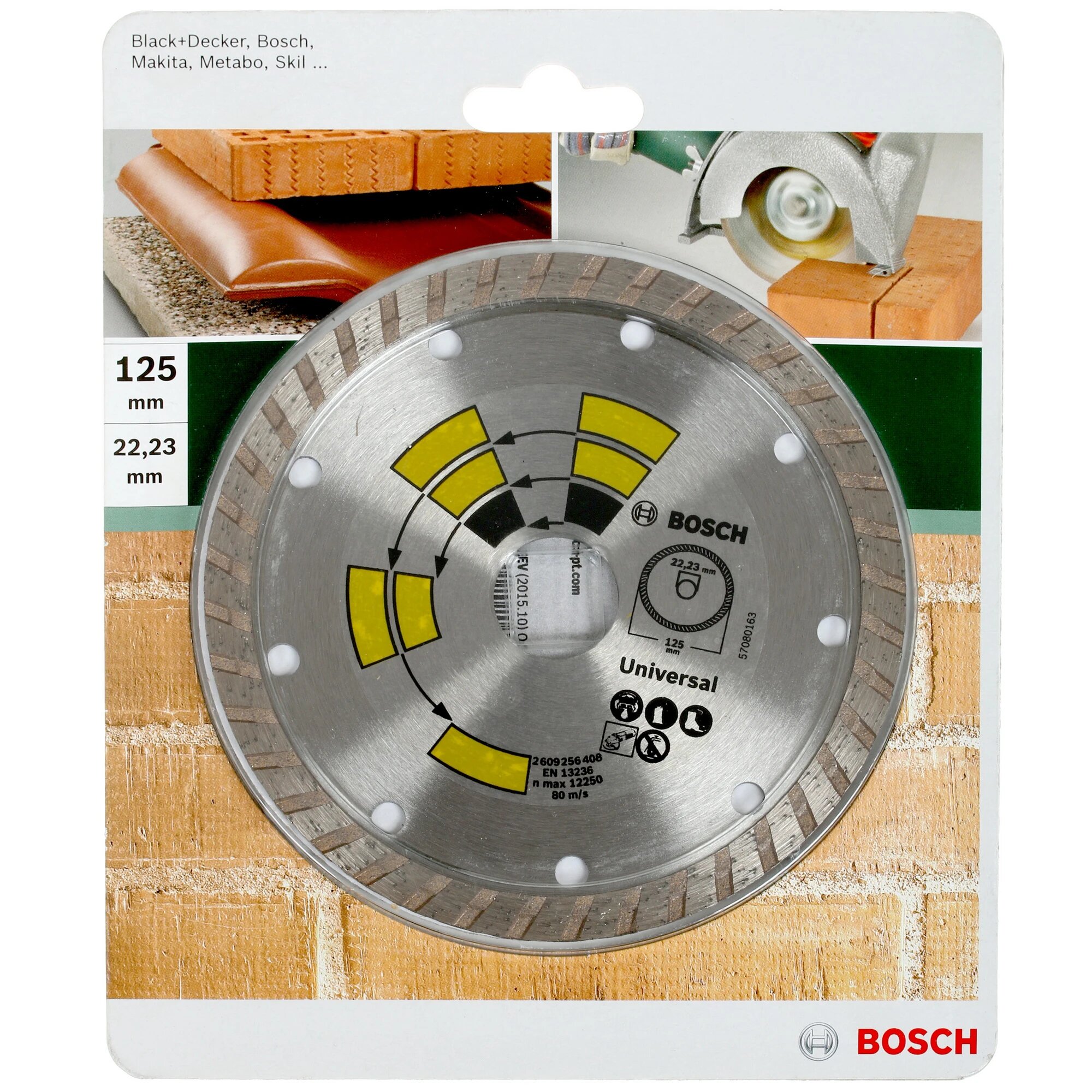 Диск алмазный универсальный Turbo (125х22.2 мм) Bosch 2609256408