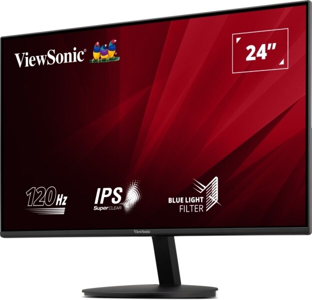 Монитор 23.8" ViewSonic VA24E1-H IPS 1920x1080, 120 Гц, 5 мс, 16:9, 250 кд/м², HDMI 1.4, VGA, черный