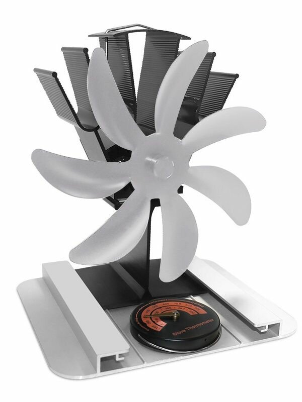 Каминный обогреватель/Вентилятор для дровяной Печной с 7 лопастей-Тепловентилятор на камин для повышения КПД печи