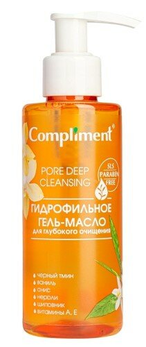 Compliment гидрофильное гель-масло для глубокого очищения 150 мл