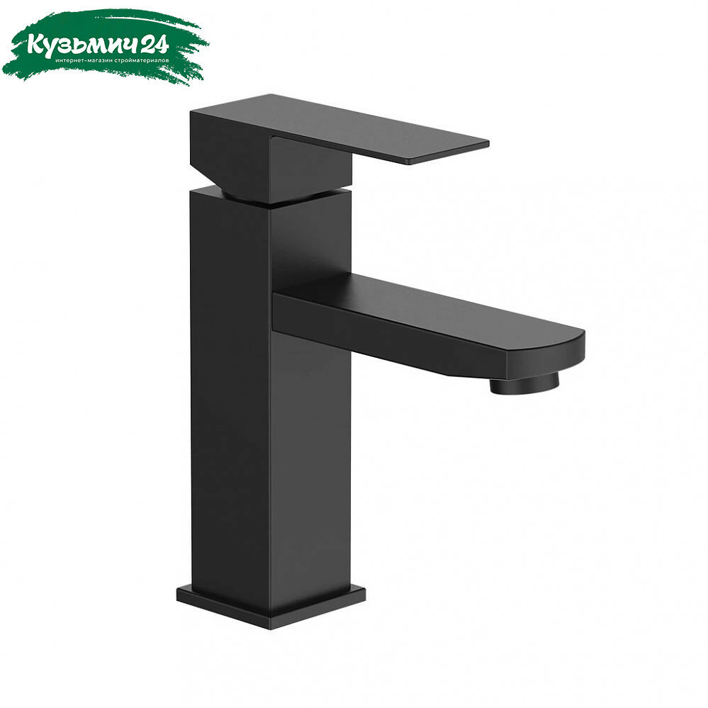 Смеситель для раковины Frap F10802-6 однорычажный, нержавеющая сталь, черный, 1 шт.