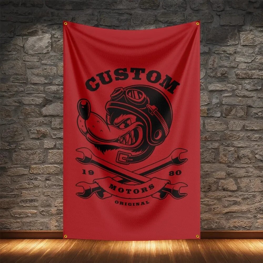 Мотоциклетный флаг из полиэстера 120x180cm, FF0066
