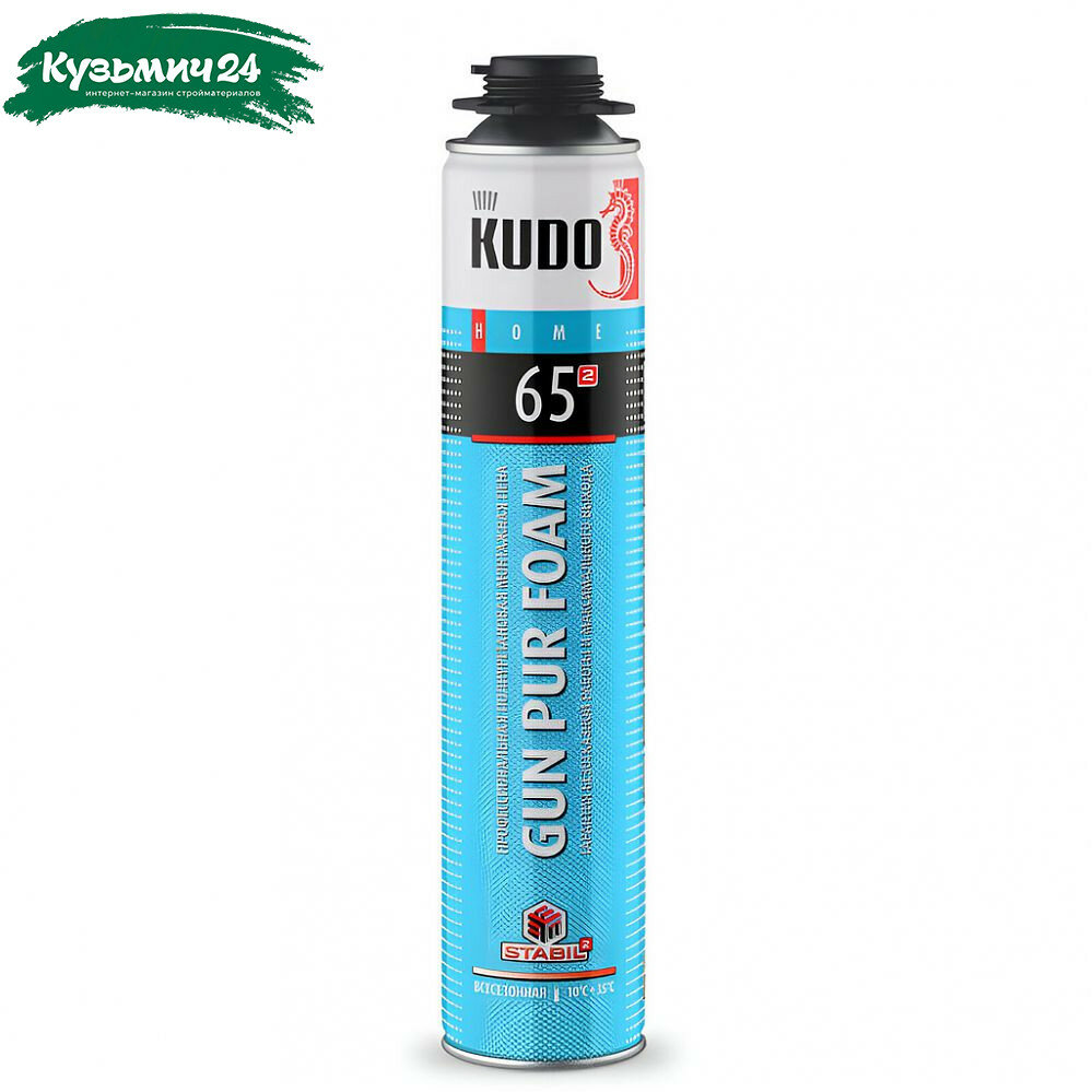 Пена монтажная Kudo Home 65 46424, профессиональная, всесезонная, 1000 мл