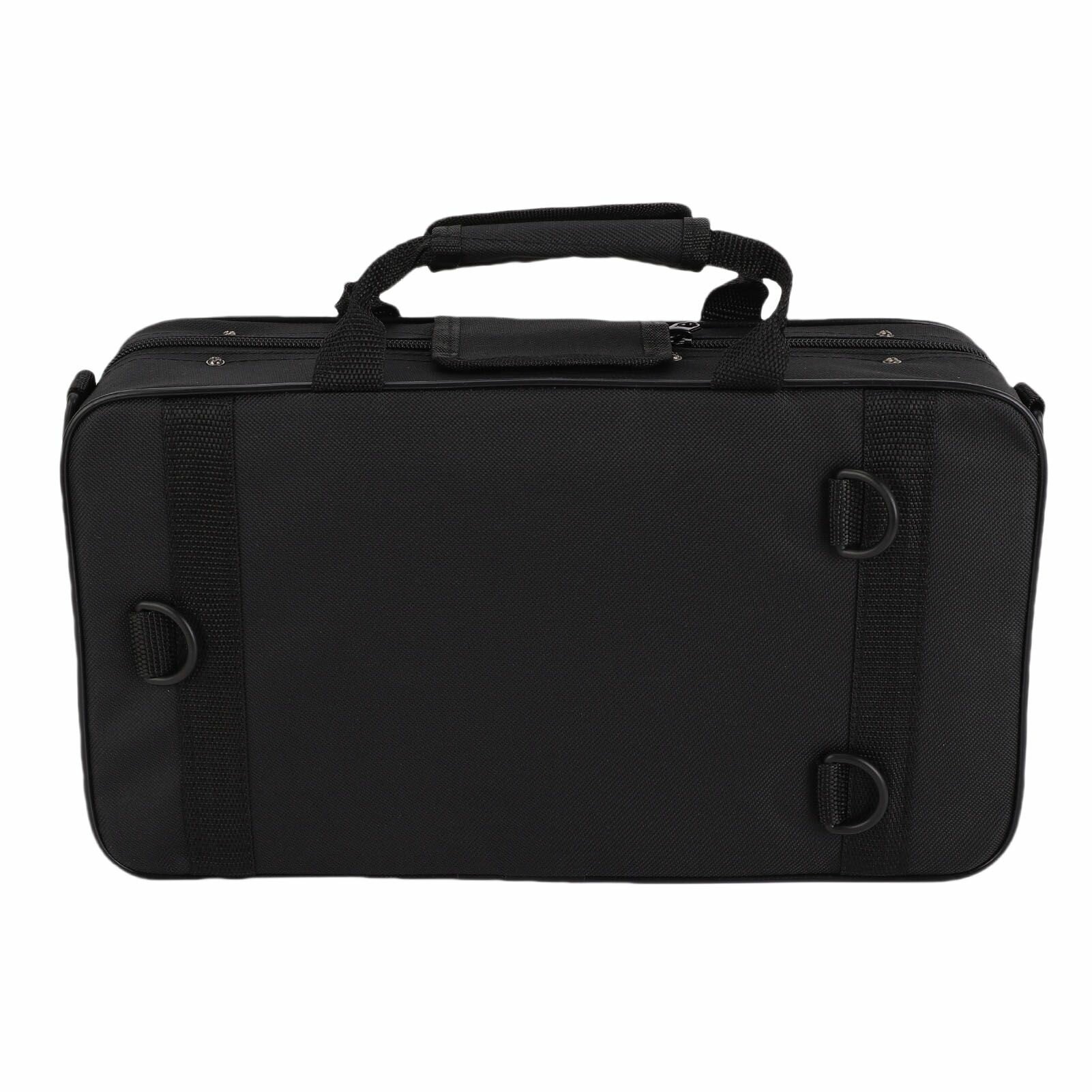 Черный мягкий чехол для кларнета из оксфордской ткани с утолщенной защитой и регулируемым ремнем. Прочный чехол для переноски.