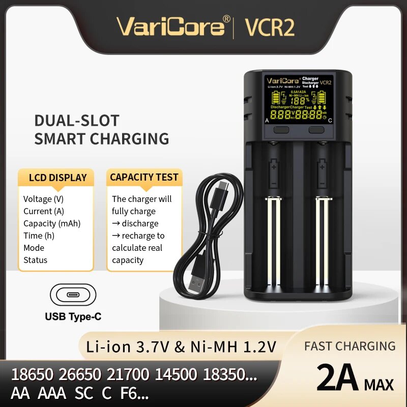 VariCore VCR2 Зарядное устройство 2 слота USB