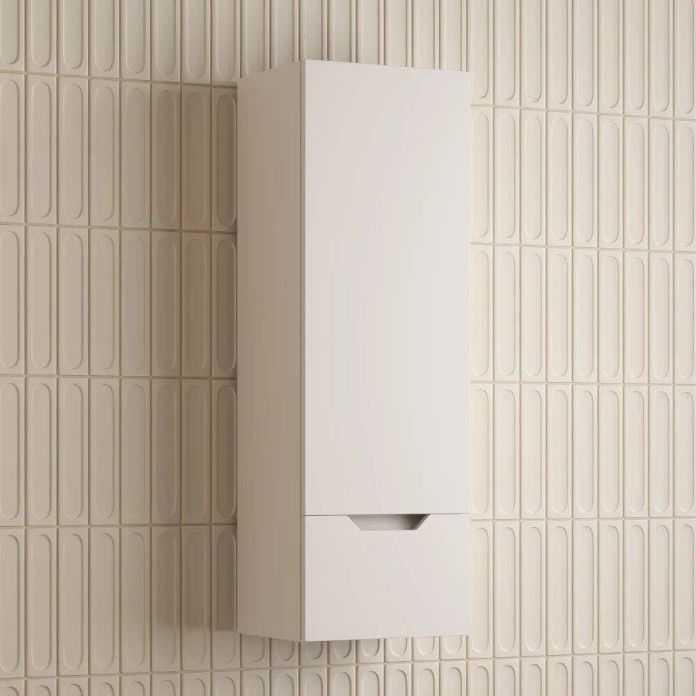 Шкаф-пенал для ванной Style Line Остин 36 подвесной, 36 см, белый, матовый, с ящиком, с дверками, из МДФ