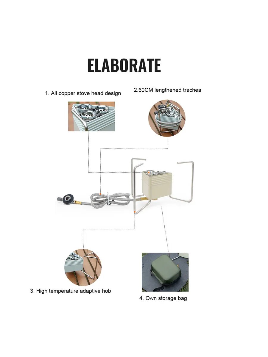 Мощная ветрозащитная печь мощностью 8000 Вт для кемпинга на