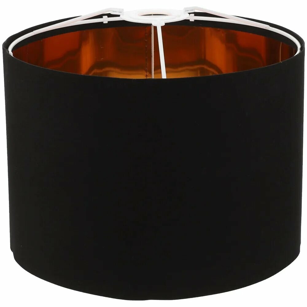 Круглый тканевый абажур из льна и металла для декоративного освещения