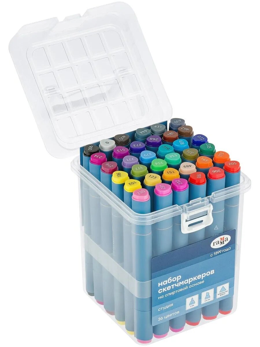 Набор двусторонних маркеров для скетчинга 36 цветов