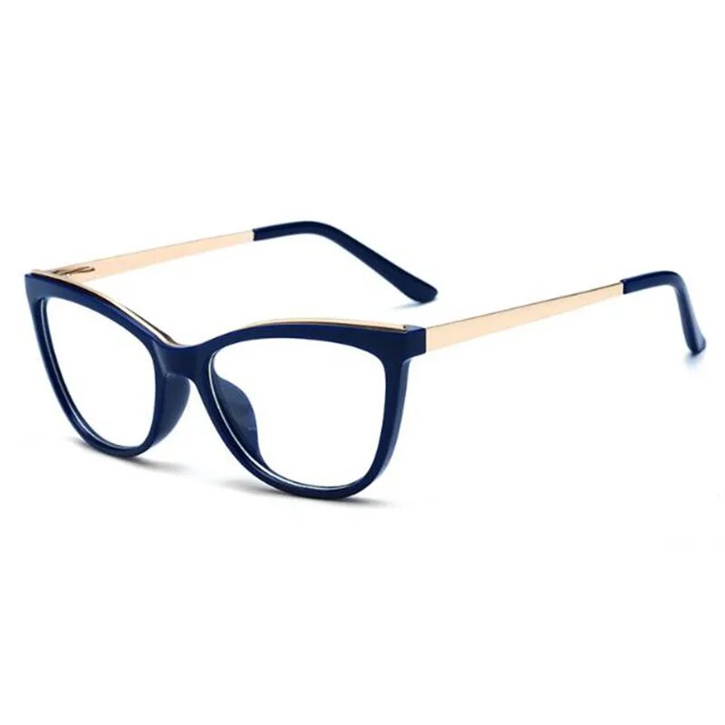 Очки Cat Eye темно-синие, близорукость, blue frame