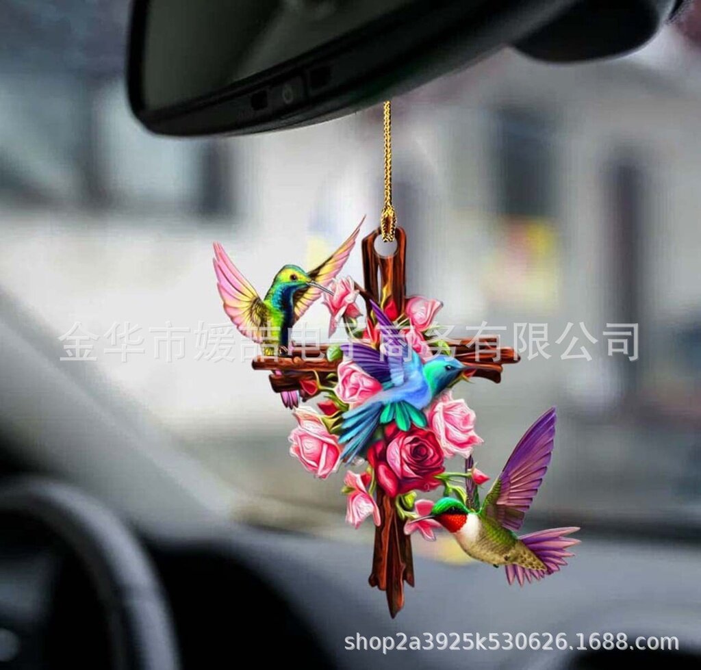 Жемчужина колибри акриловый автомобильный аксессуар многоцветный кулон для рюкзаков, стиль A