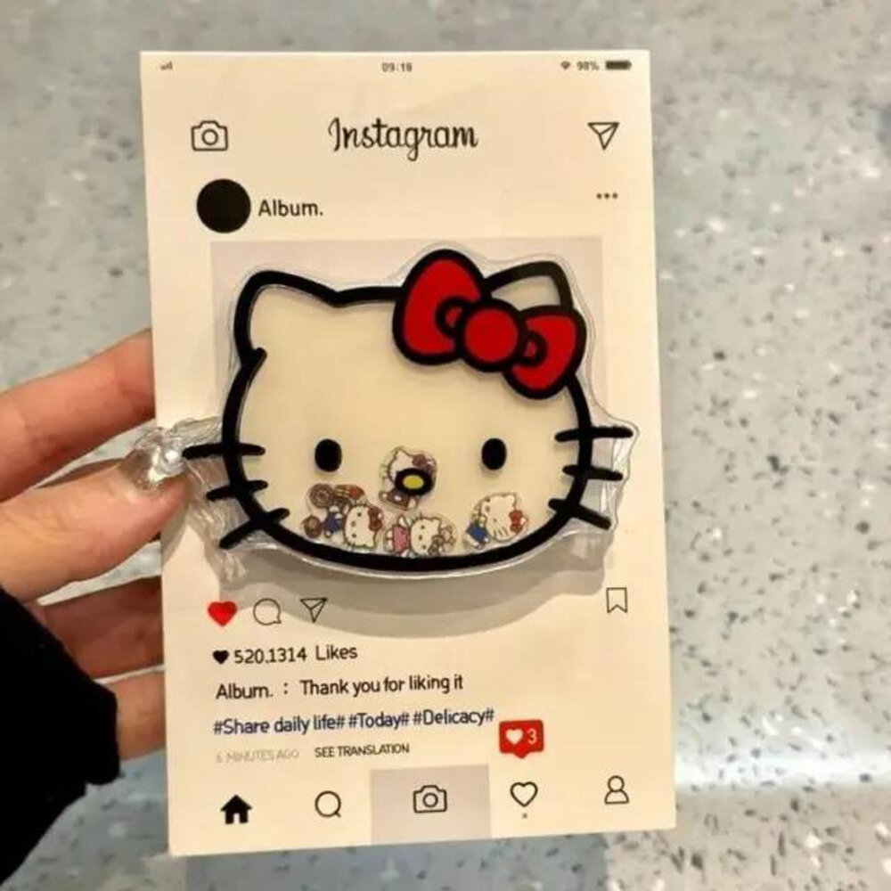 Аксессуары для телефонов Sanrios, аниме, Рождество, Hello Kitty, держатель для мобильного телефона, мультяшный, портативный, масштабируемый, модный, подарок для телефона.