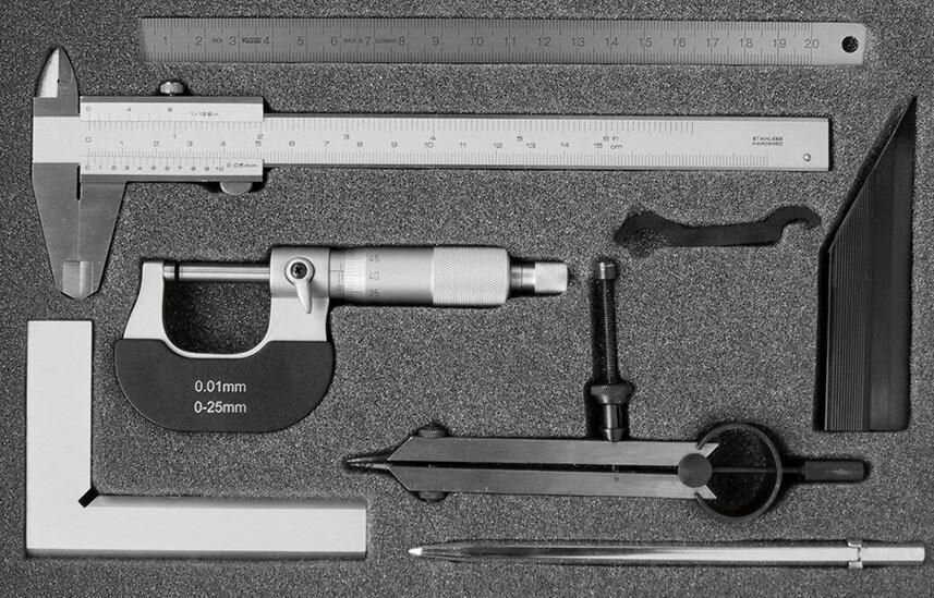 Набор измерительных инструментов, механический 7 предметов, FORTIS 4317784717281