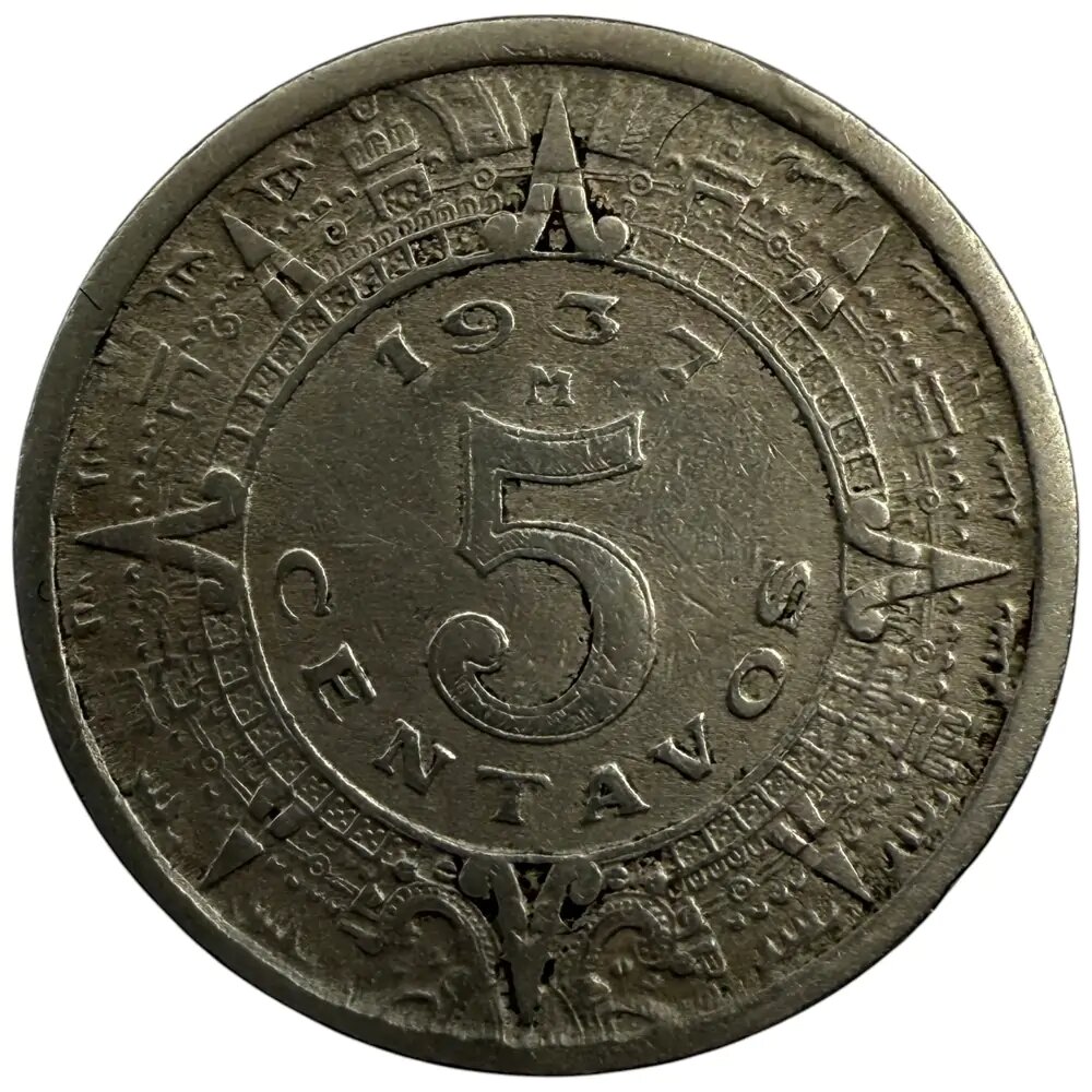 Мексика 5 сентаво 1937 г.