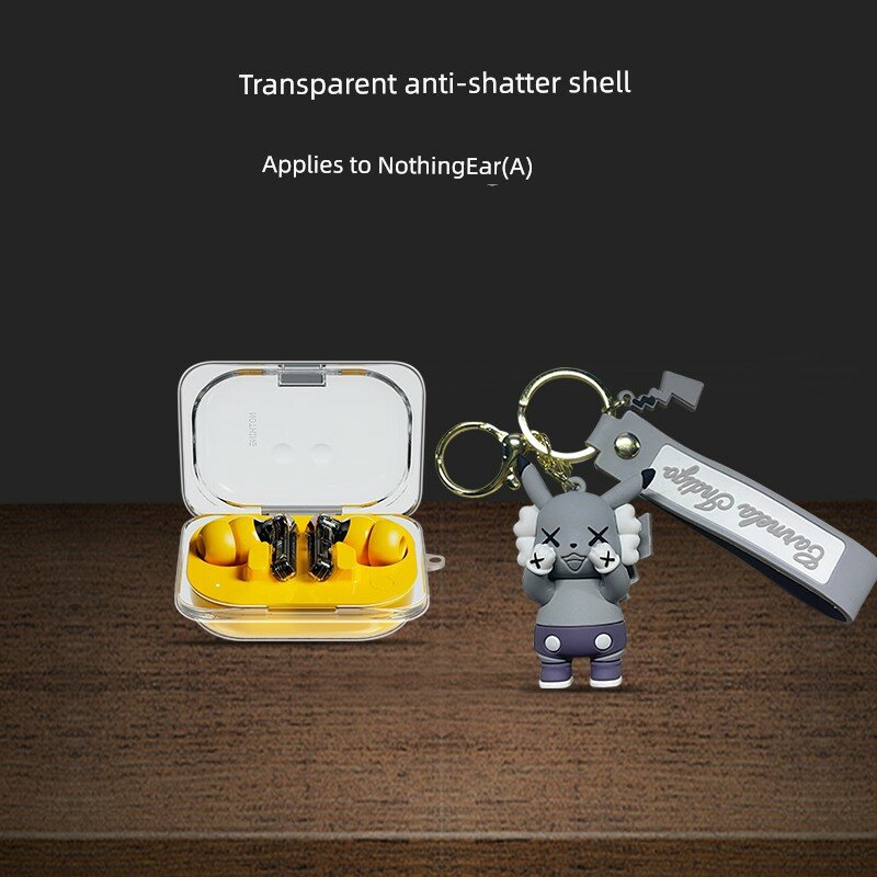 Чехол для Nothing Ear (a) прозрачный, защитный, полностью закрывающий, противоударный, для Bluetooth-наушников Nothing
