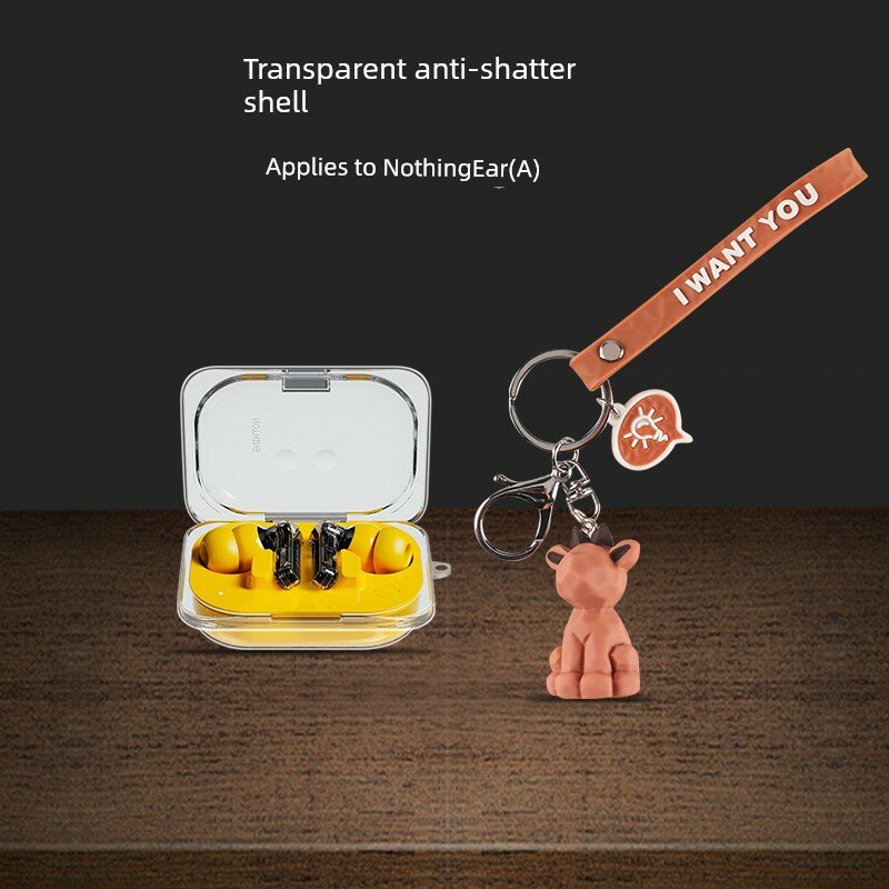 Чехол для Nothing Ear (a) прозрачный, защитный, полностью закрывающий, противоударный, для Bluetooth-наушников Nothing