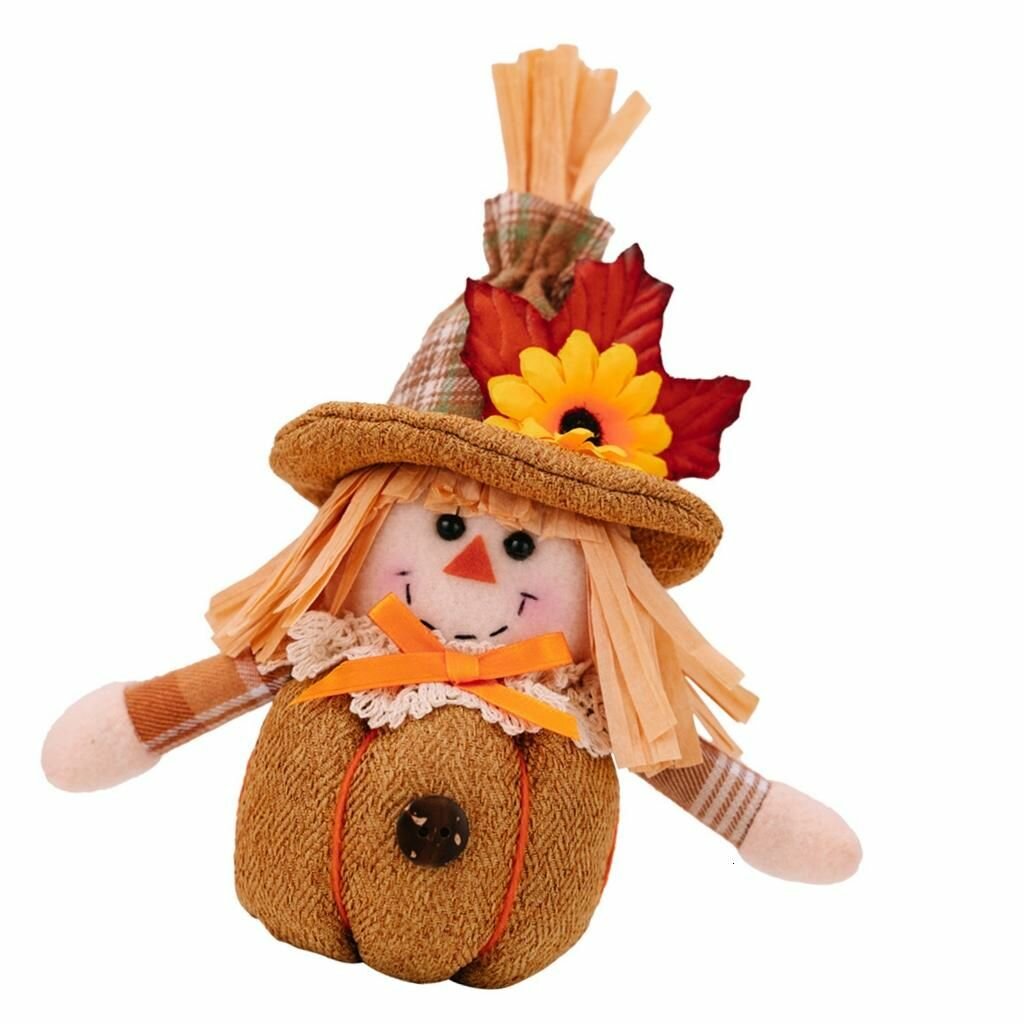 Милые плюшевые куклы Пугало с цветами и листьями для украшения стен и деревьев, - Девушка