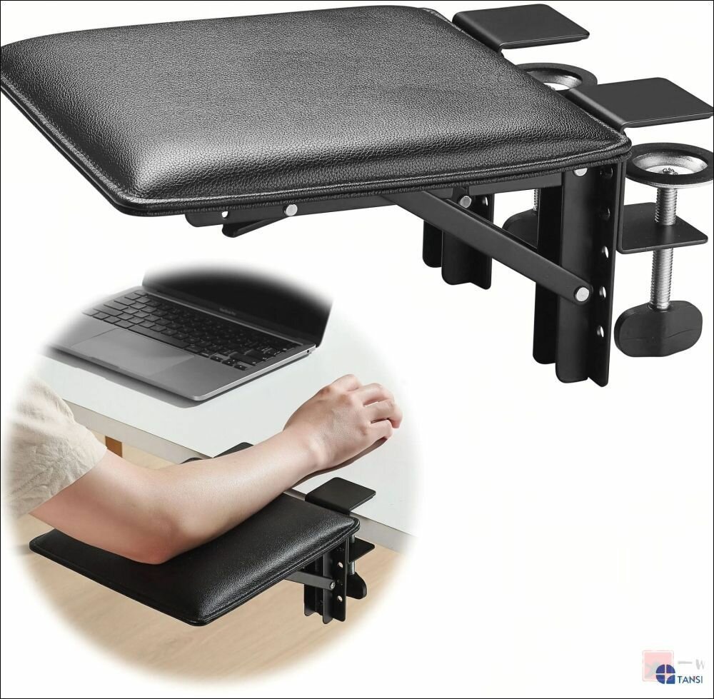 Подлокотник для стола с кожаной подставкой под запястье, Складной, эргономичным дизайном и быстрой установкой для дома