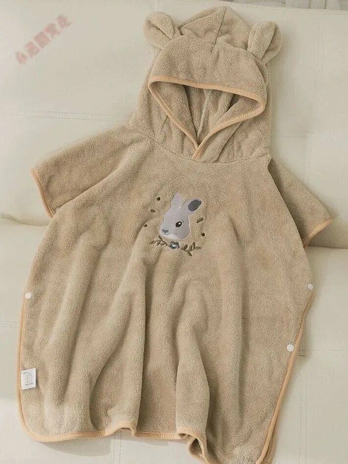 Полотенце детское, Корал-флис, 60x120 см, бежевый