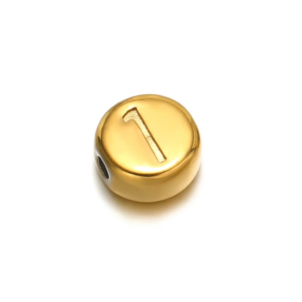 Бусина-разделитель с цифрой 1, Gold color 1