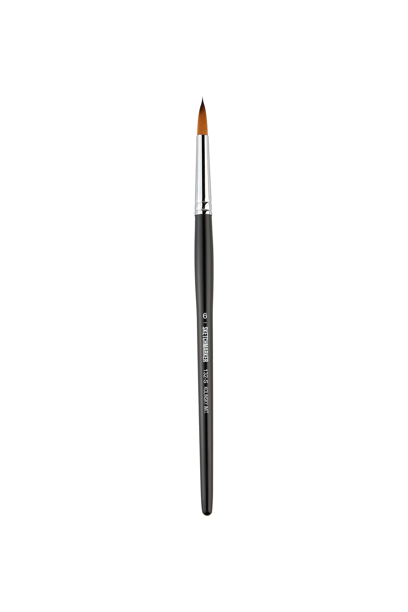 Кисть Sketchmarker Серия 132 синтетика под колонок круглая ручка короткая №6