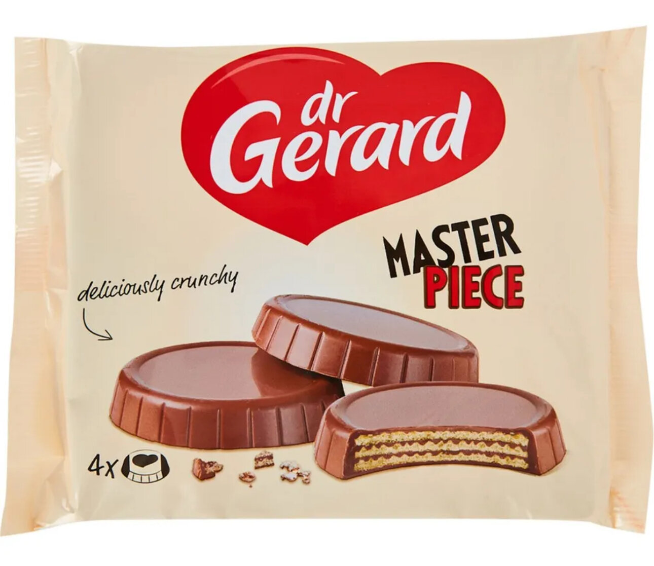 Вафли Dr. Gerard в молочном шоколаде с какао-кремом, 114г