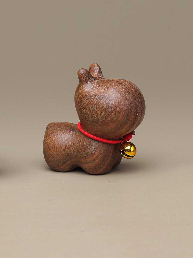 Мини-фигурки бегемотиков из натурального дерева, Талисман ручной работы, Деревянные фигурки бегемотиков, Декор домашнего стола