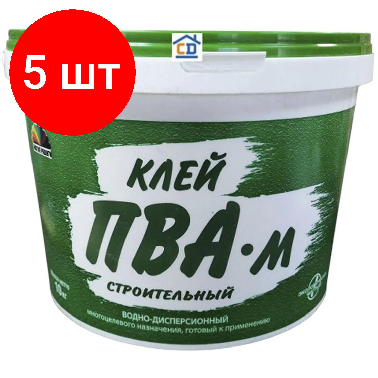 Комплект 5 штук, Клей ПВА строительный Магия Радуги 5 кг (4832)