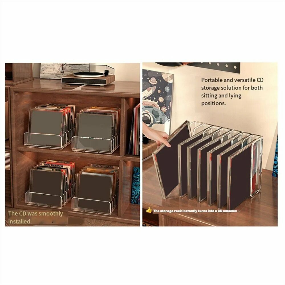 Акриловая Стойка для хранения CD / DVD для CD / DVD, вмещающая Несколько Дисков