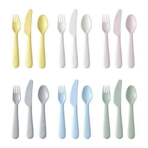 KALAS IKEA, столовые приборы для детей, набор, пластик, калас икеа