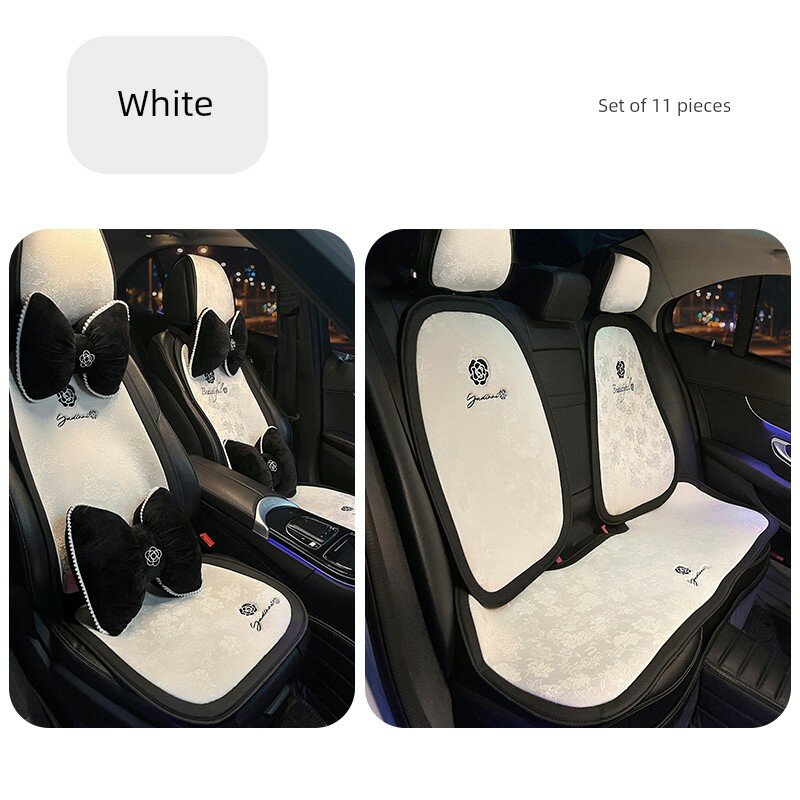 Льняная накидка на автомобильное сиденье, всесезонная, женская, премиум-класса, модель «Камелия» 2025 года, новая,