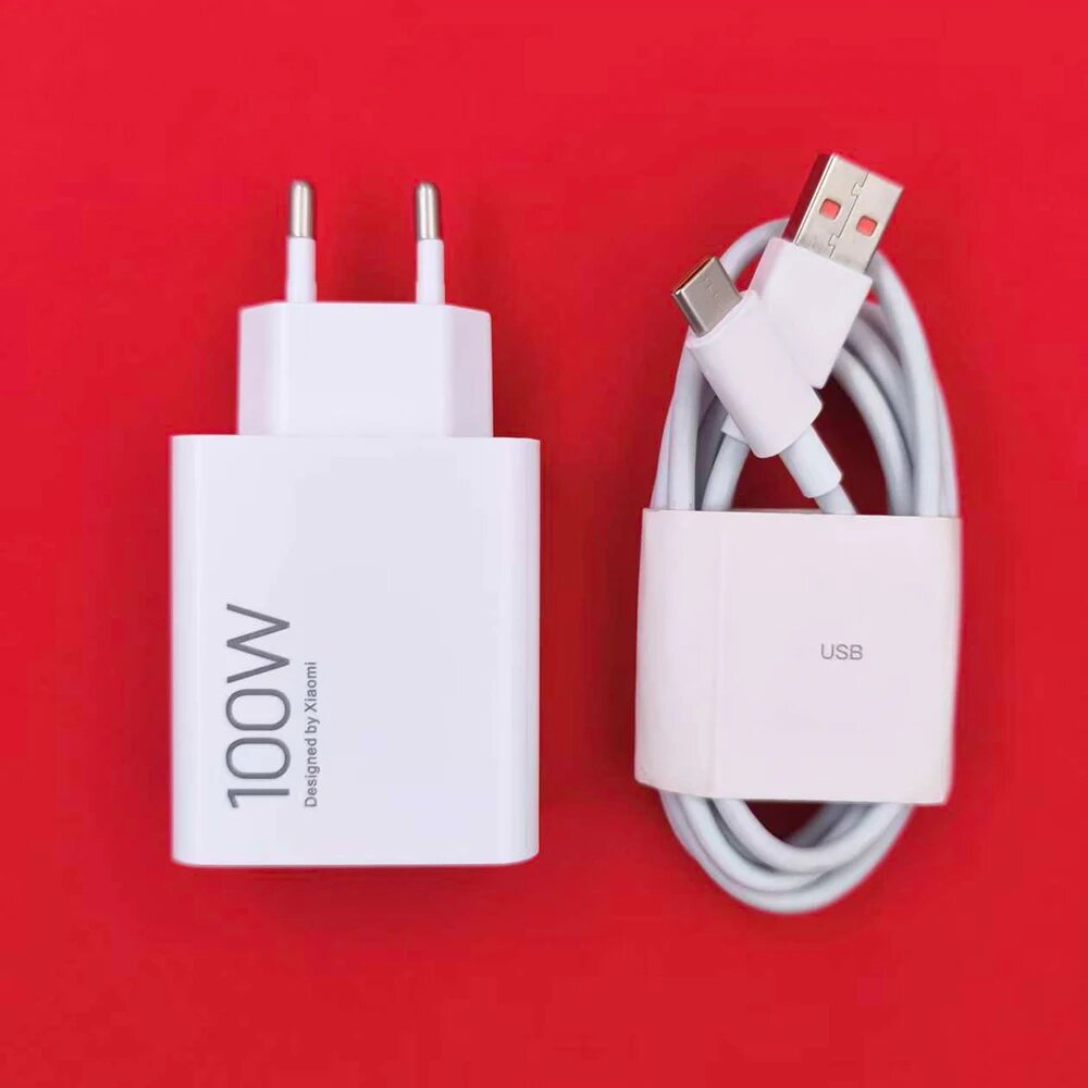 Зарядное устройство Xiaomi 100W EU с кабелем USB Type-C 1.5м