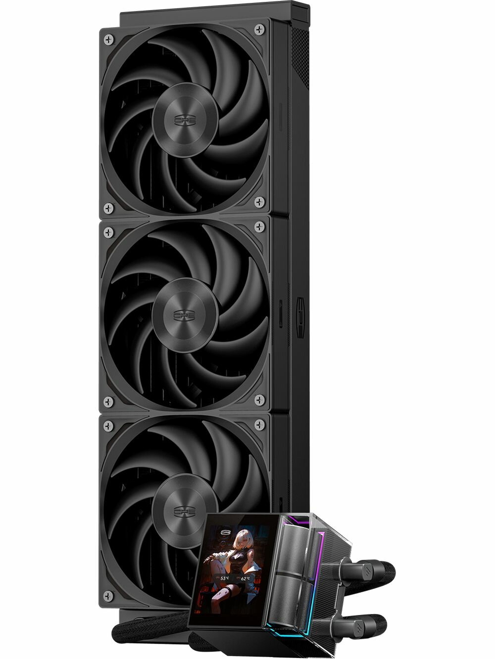 Система жидкостного охлаждения PCCOOLER DS360 Display BK, официальная гарантия