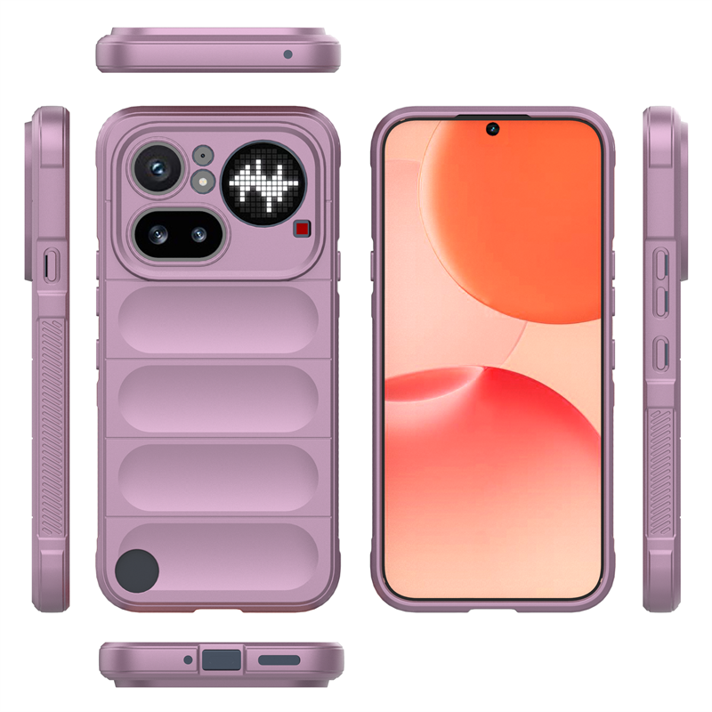 Чехол Для Nothing Phone (4a) Pro/Нафинг Фон 4А Про, soft touch, чехол-кардиомонитор, поликарбонат (PC), защита камеры, ударопрочный, усиленные углы, Nothing, Nothing Phone (4a) Pro, purple,