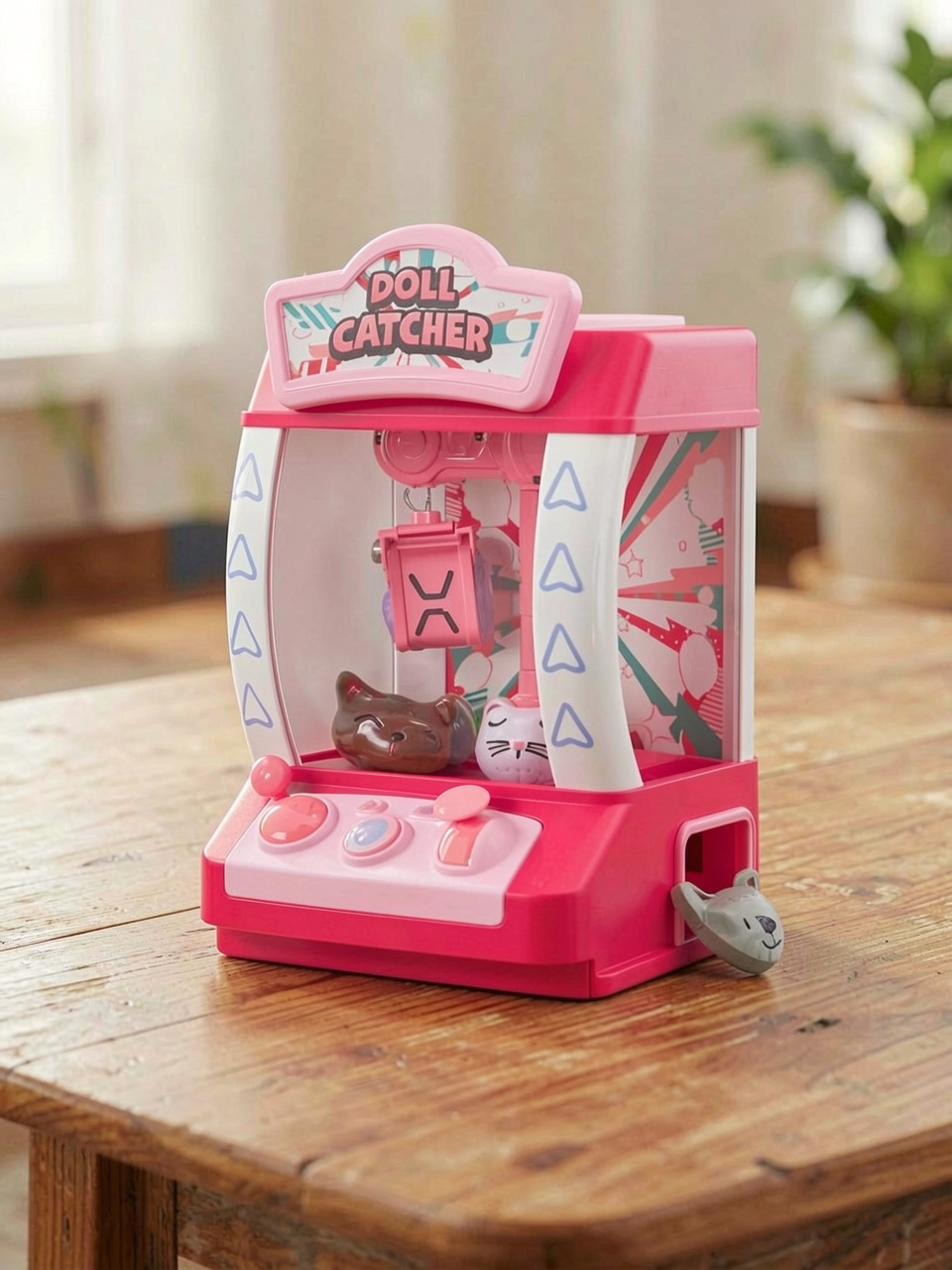Игровой автомат по вытягиванию игрушек, музыка, свет, 30*20*19 см, розовый