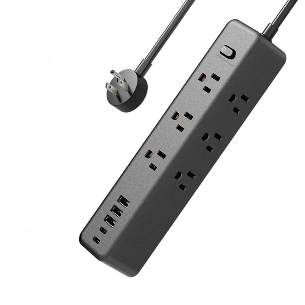 Сетевой фильтр с 9 розетками и USB-портами, Черный - 1.5