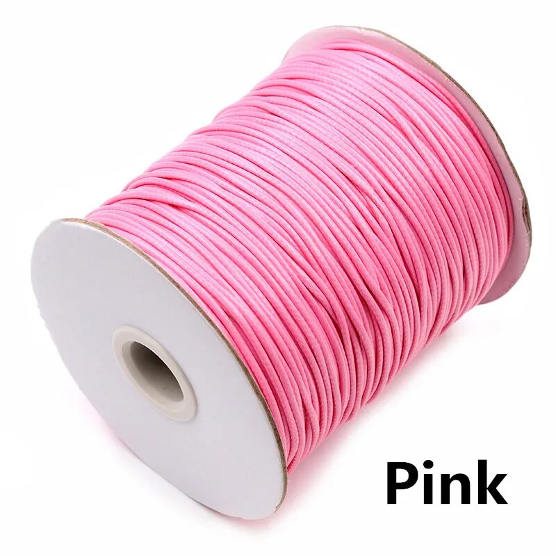 Кожаный шнур 10 метров 1/1,5 мм для бижутерии Cqhcyb Розовый, 1.0mm, Pink